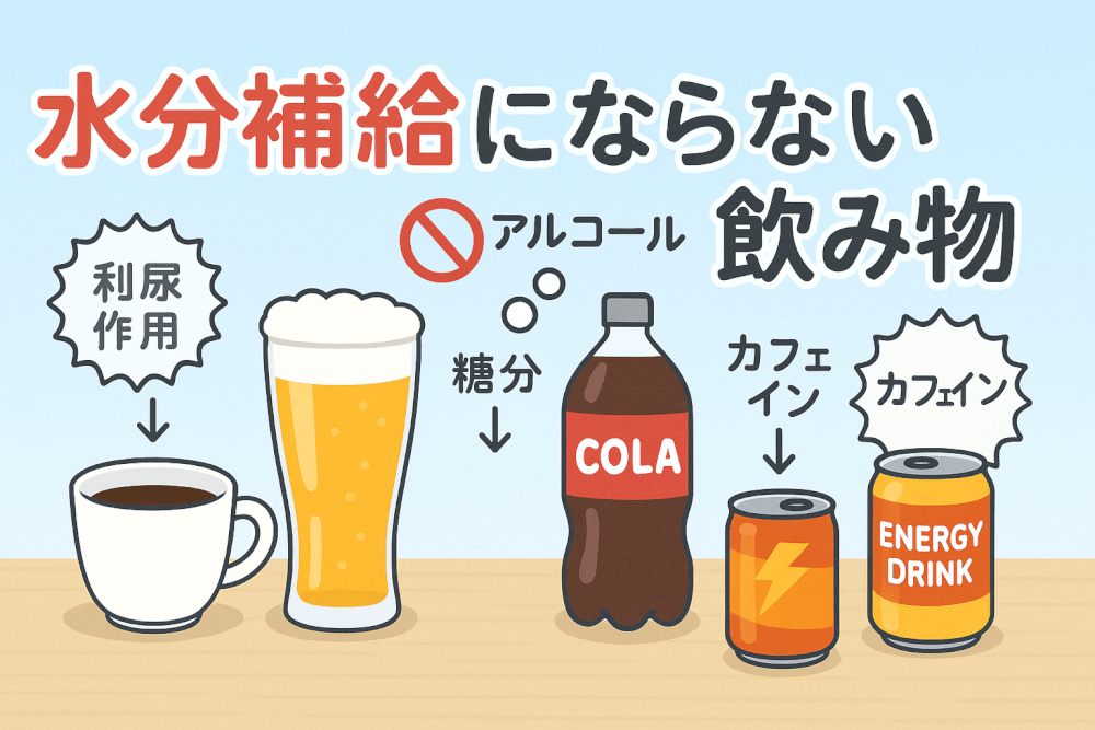 水分補給にならない飲み物の一覧とその理由を徹底解説｜身体への影響と正しい飲み方ガイド | Calmixia